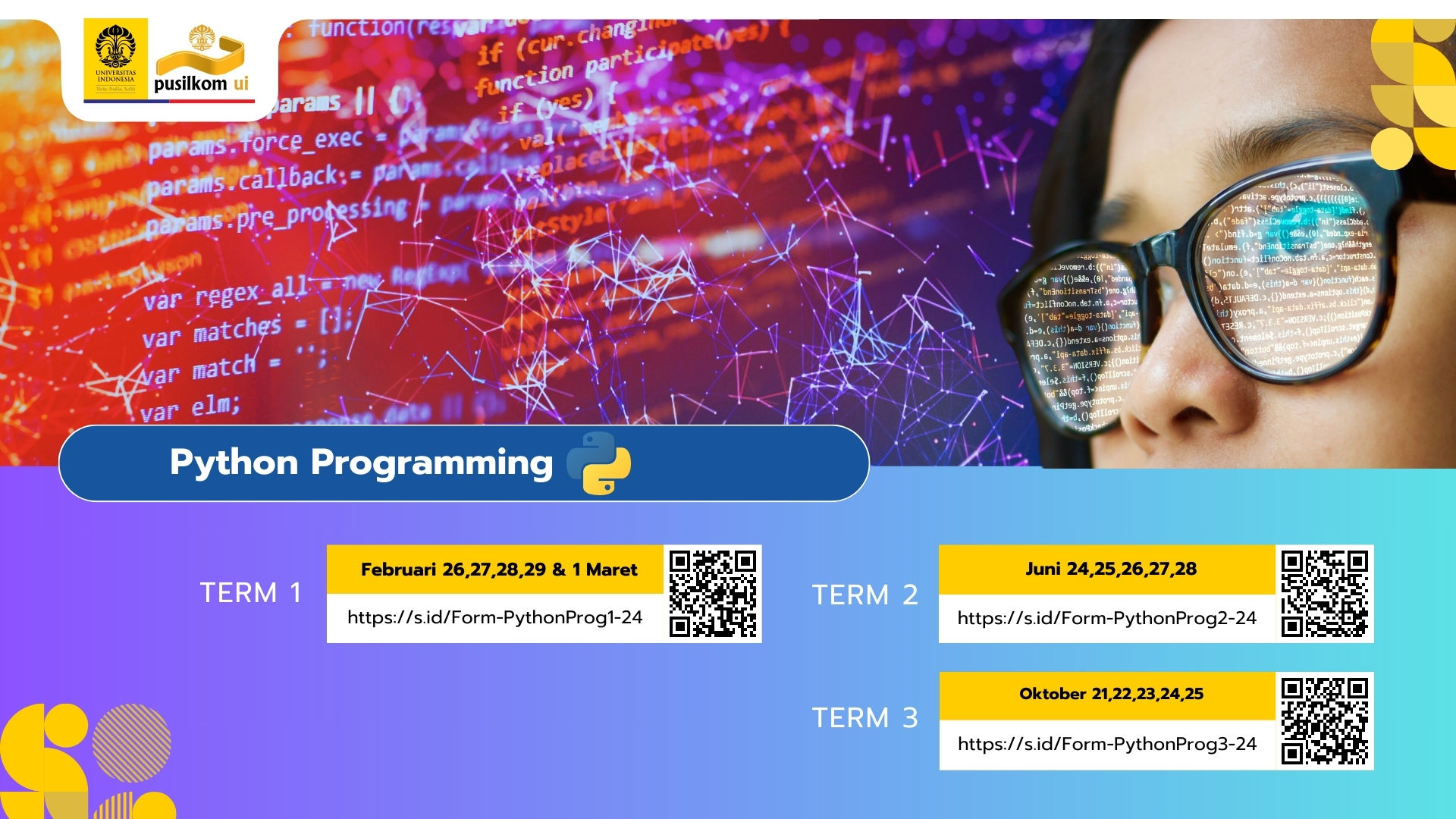 SHORT COURSE : PYTHON PROGRAMMING - 2024 - Pusilkom UI